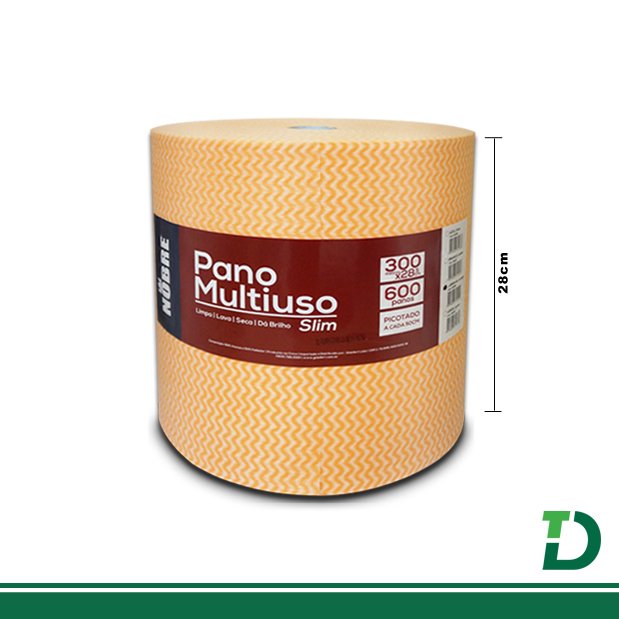 Pano Multiuso Nobre Slim 28cm x 300m Laranja – Noiz